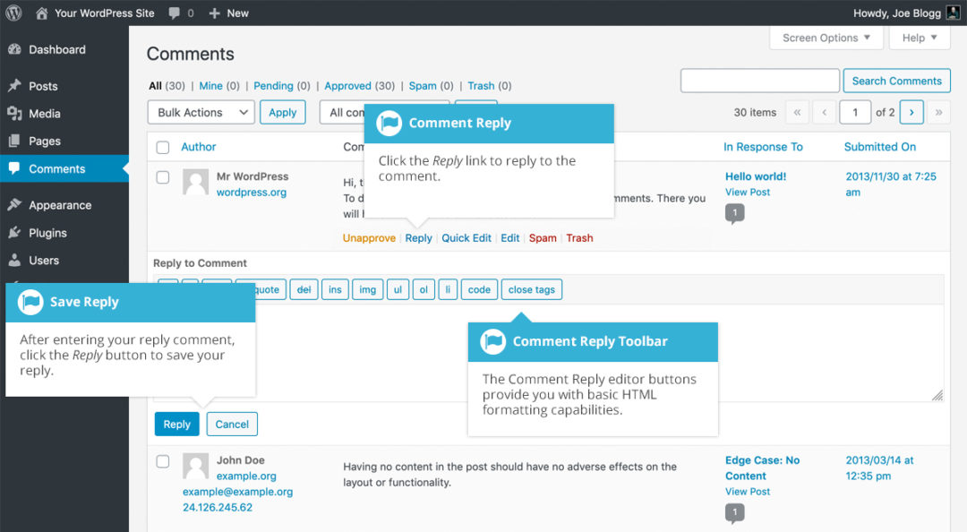 Replying to a WordPress Post comment - Easy WP Guide