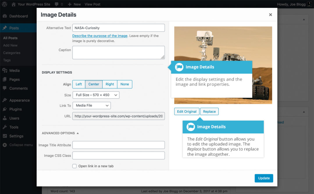 Edit or Delete an Image - Easy WP Guide