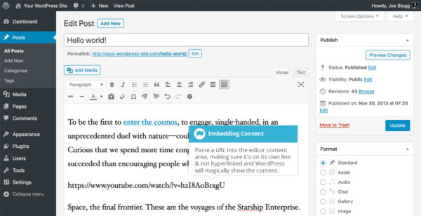 Embedding a Video, Image or Other Content - Easy WP Guide