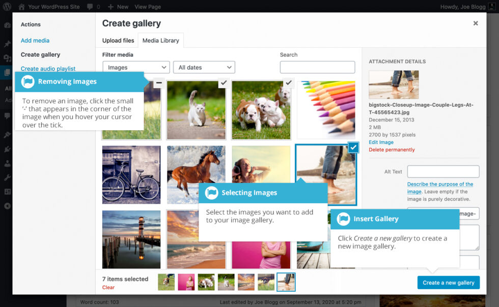 Insert an Image Gallery - Easy WP Guide