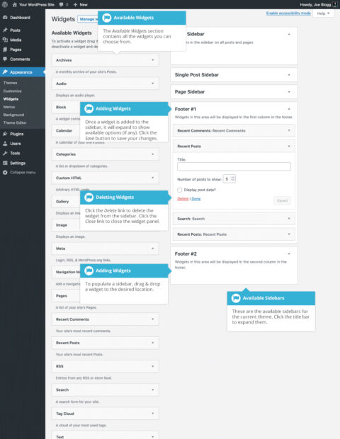 Classic Widgets - Easy WP Guide